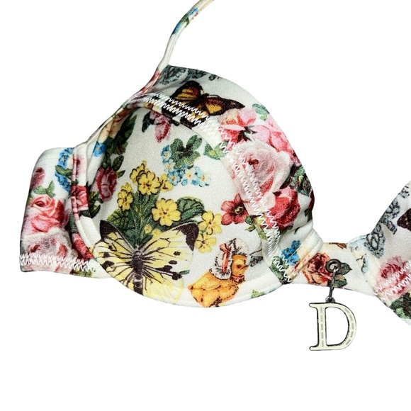 Dior | Swim | Auth Vtg Christian Dior Floral Rose Garden Butterfly ...